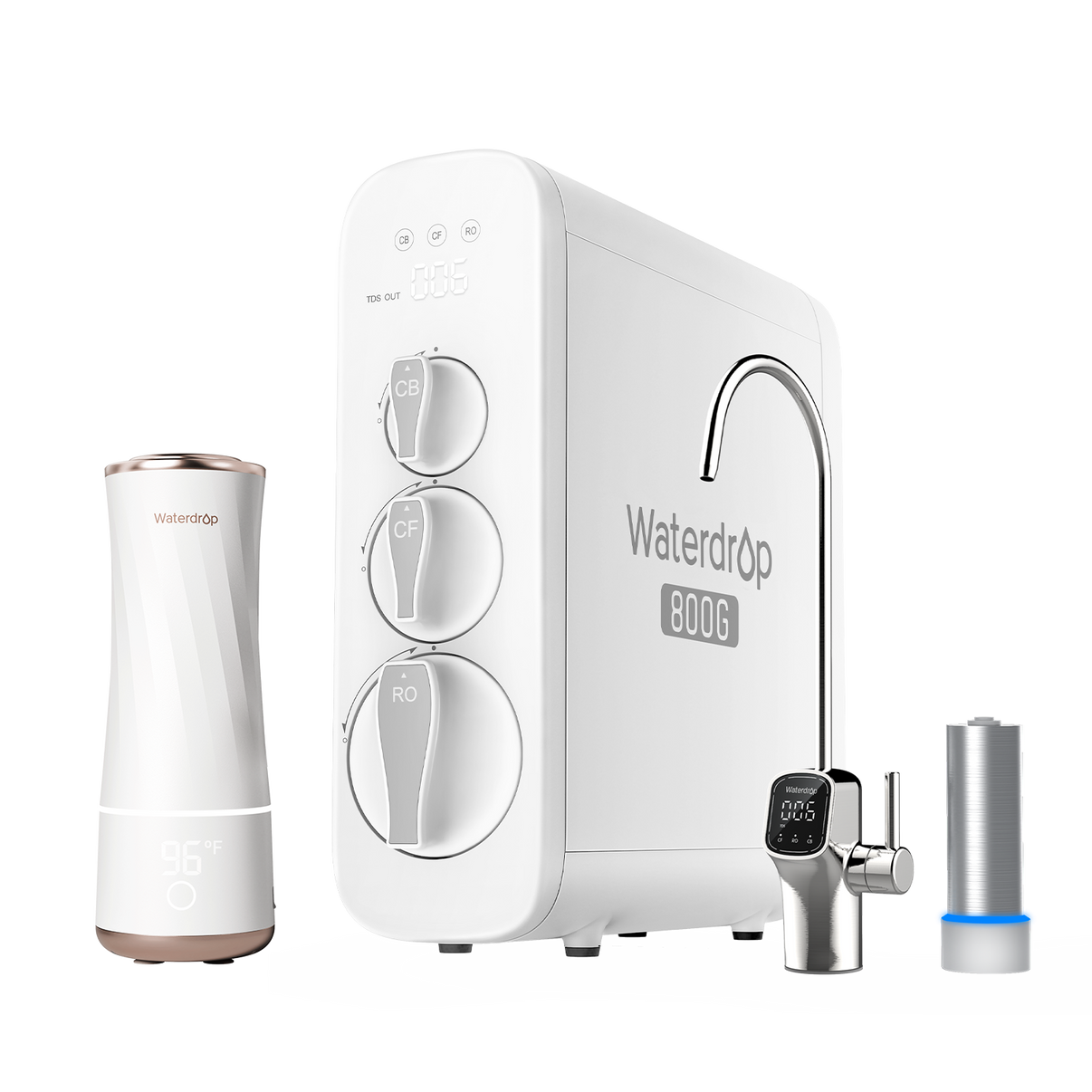 Waterdrop G3P800 Tankless Reverse Osmosis System | High-Flow RO Filter