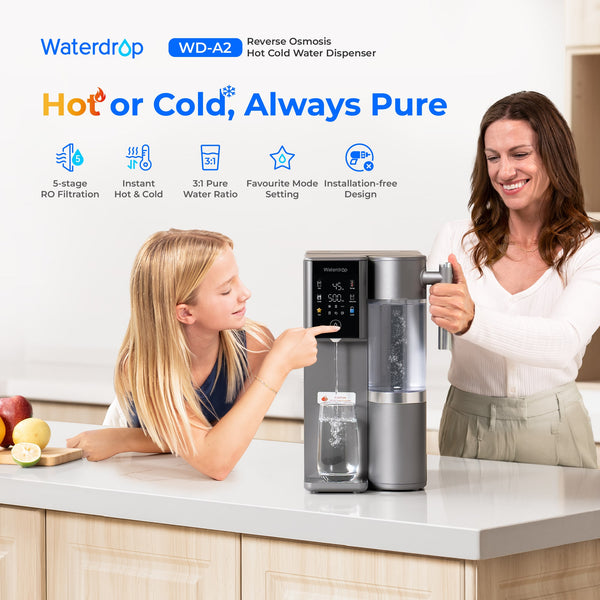 Waterdrop Reverse Osmosis Filter, Hot and Cold Water Dispenser A2