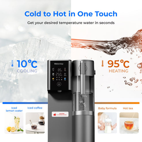 Waterdrop Reverse Osmosis Filter, Hot and Cold Water Dispenser A2