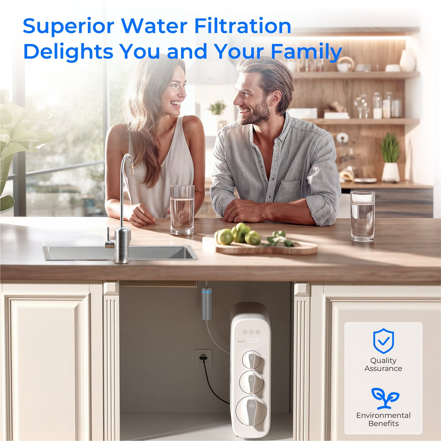 Waterdrop G3P800 Tankless Reverse Osmosis System | High-Flow RO Filter