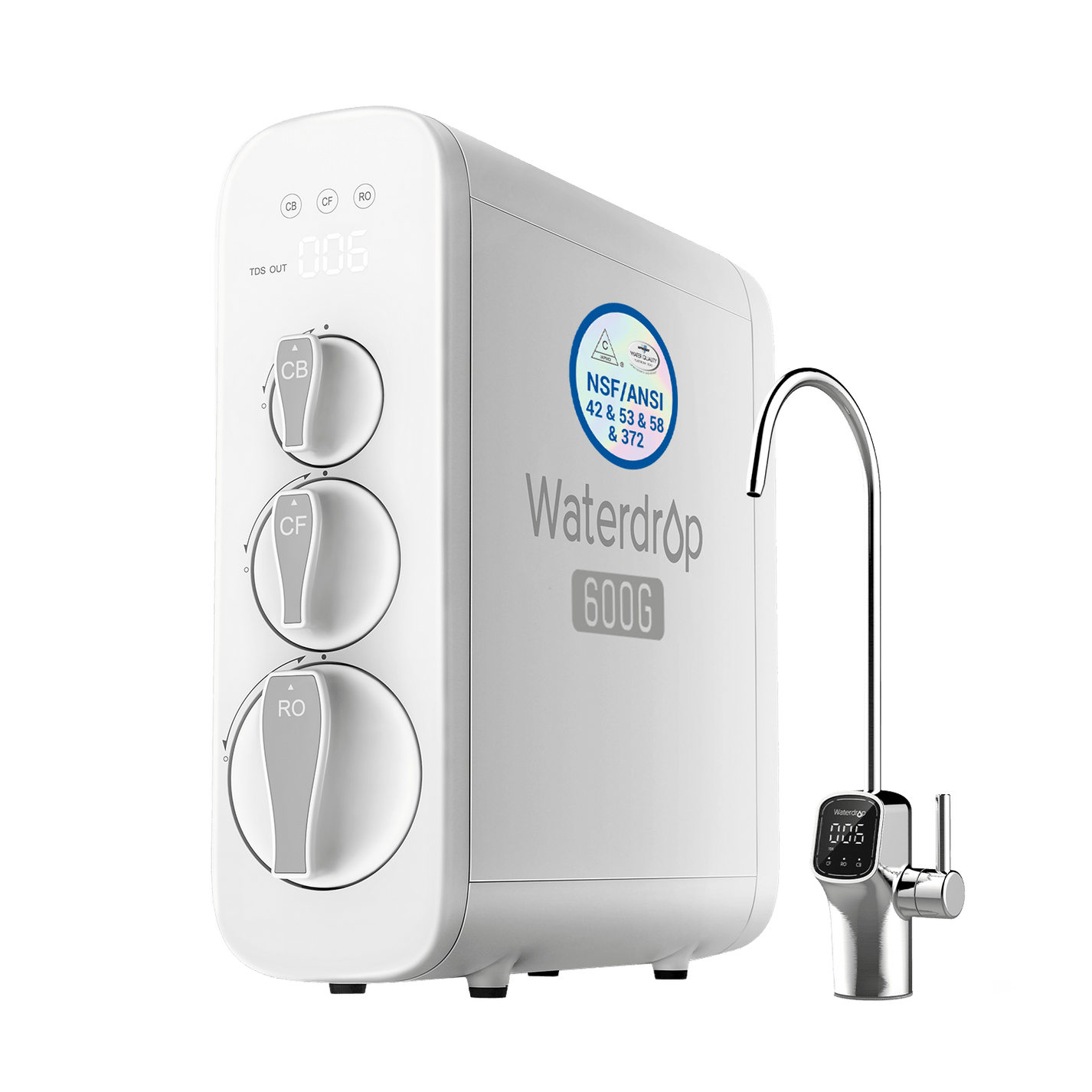 Waterdrop G3P600 RO System - High-Efficiency Reverse Osmosis System