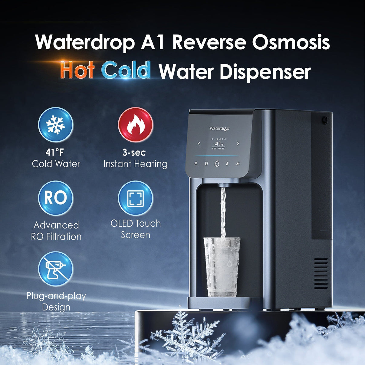 Waterdrop A1 RO-systeem – Geavanceerde heet- en koudwaterdispenser
